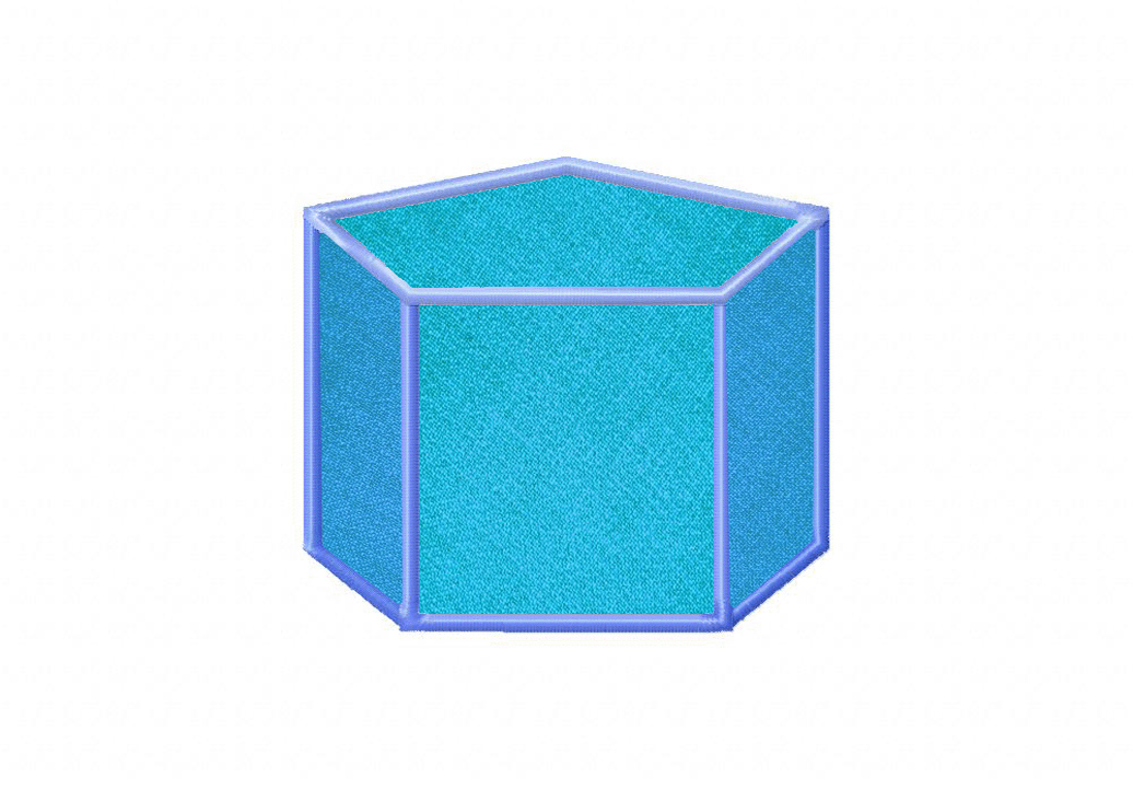 Geometric Pentagonal Prism Includes Both Applique and Stitched – Blasto ...